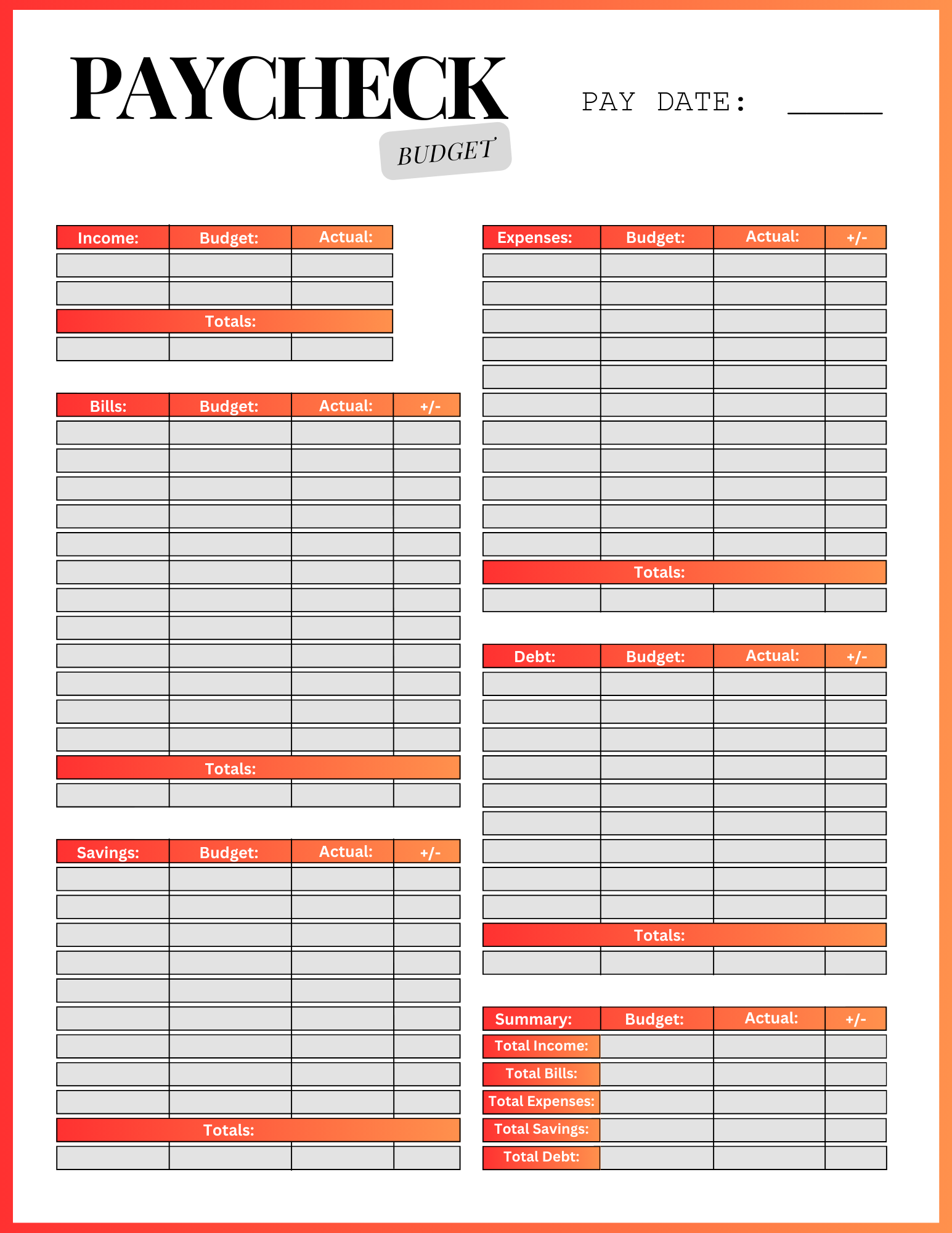 paycheckbudget – TaZiyah Designs