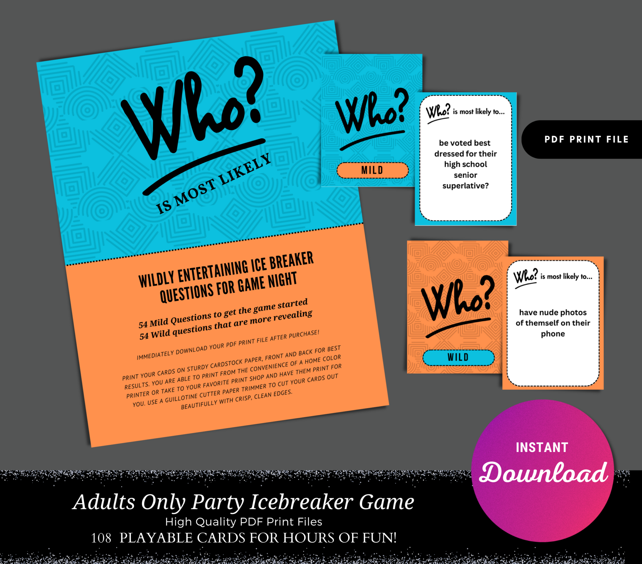 Who is most likely to… Party Icebreaker Game – TaZiyah Designs